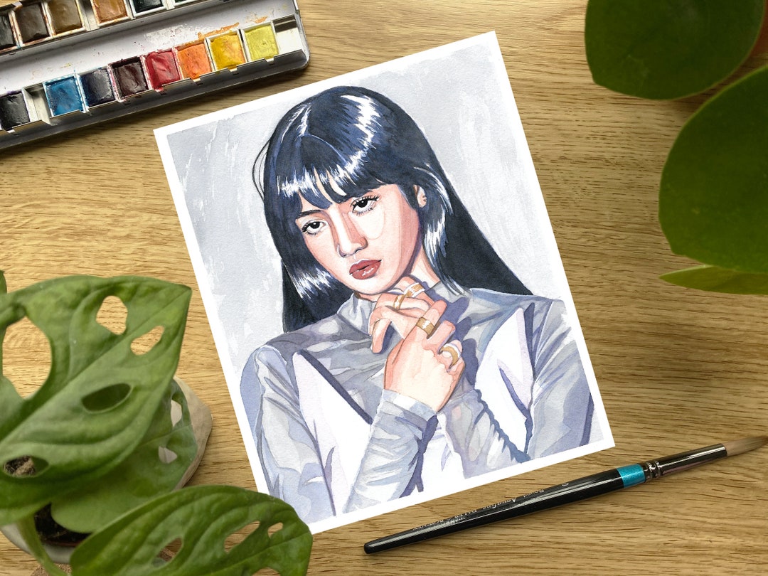Blackpink Lisa lalisa Manoban A5 Watercolour Art Print BP - Etsy