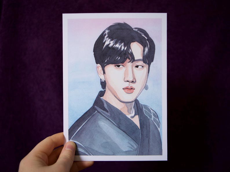 Stray Kids Changbin Watercolor Portrait Print - SKZ Fanart A5 - Etsy