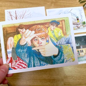 BTS Spring Day Taehyung Jimin Watercolour Art Print Postcard Set - Etsy UK