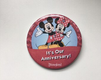 Disney Anniversary Buttons-disney Anniversary Pins-mickey and - Etsy