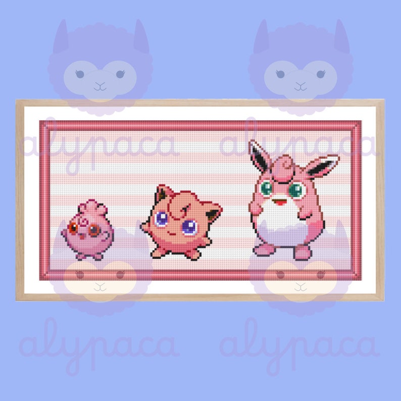 Buff, Puff & Tuff Jigglypuff Cross Stitch Pattern Cute Pokemon - Etsy