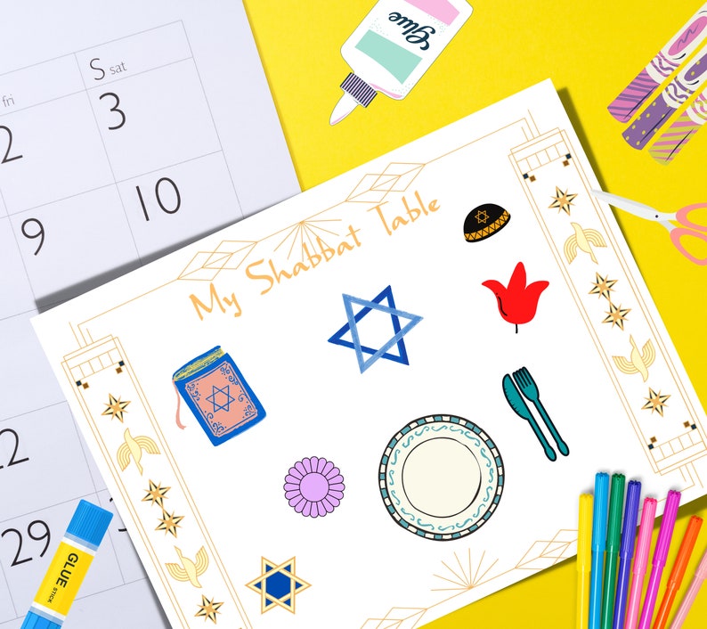 Shabbat Crafts for Kids of All Ages. Coloring Pages and 3-D Crafts for ...