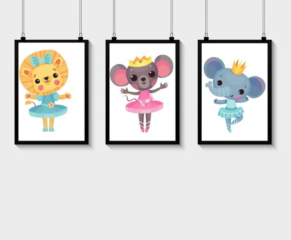 Dancing Animals. Instant Download Printable Posters Kids - Etsy
