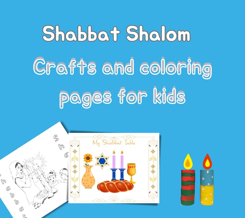 Shabbat Crafts for Kids of All Ages. Coloring Pages and 3-D Crafts for ...