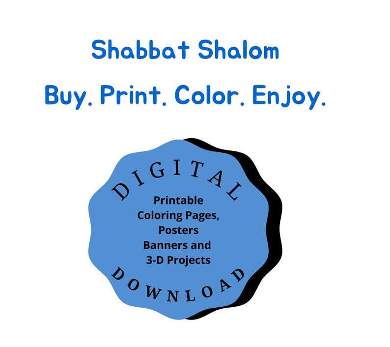 Shabbat Crafts for Kids of All Ages. Coloring Pages and 3-D Crafts for ...
