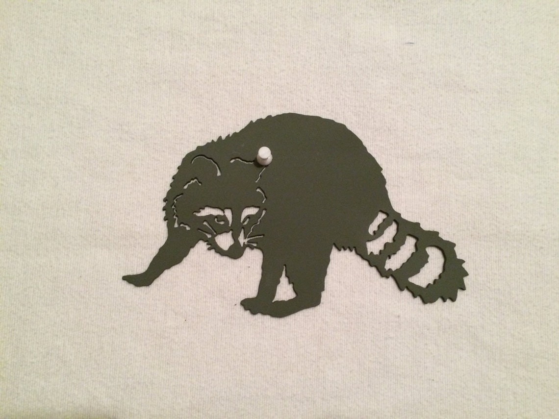 Walking Raccoon Metal Wall Art | Etsy