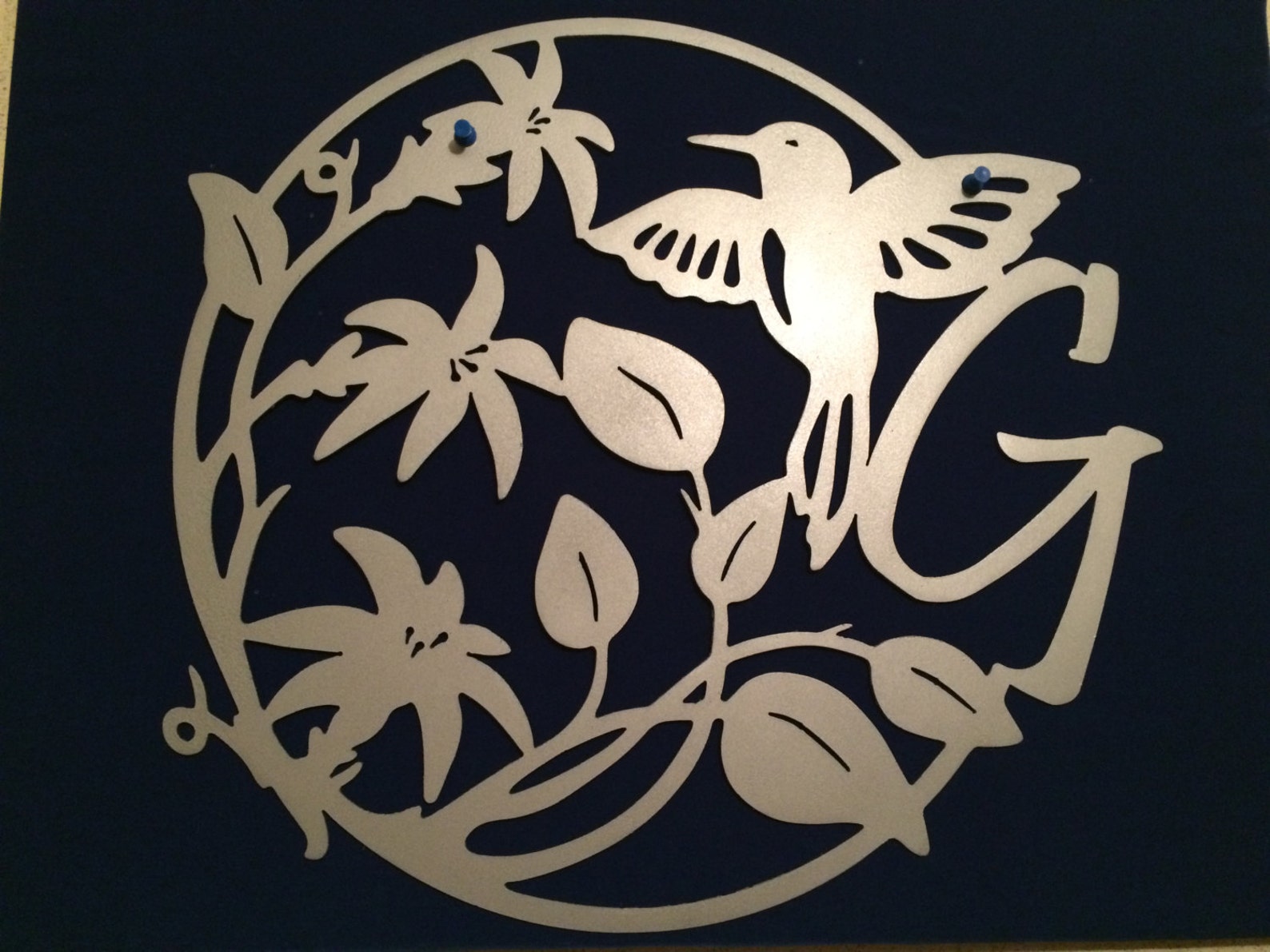 Metal Door/garden Hummingbird Letter Inital Decor - Etsy