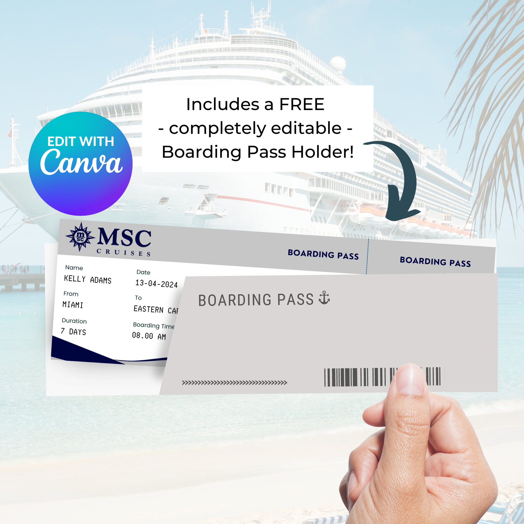 Cruise Ticket, Boarding Pass, Cruise Boarding Pass, Surprise Trip, Printable Boarding Pass ...