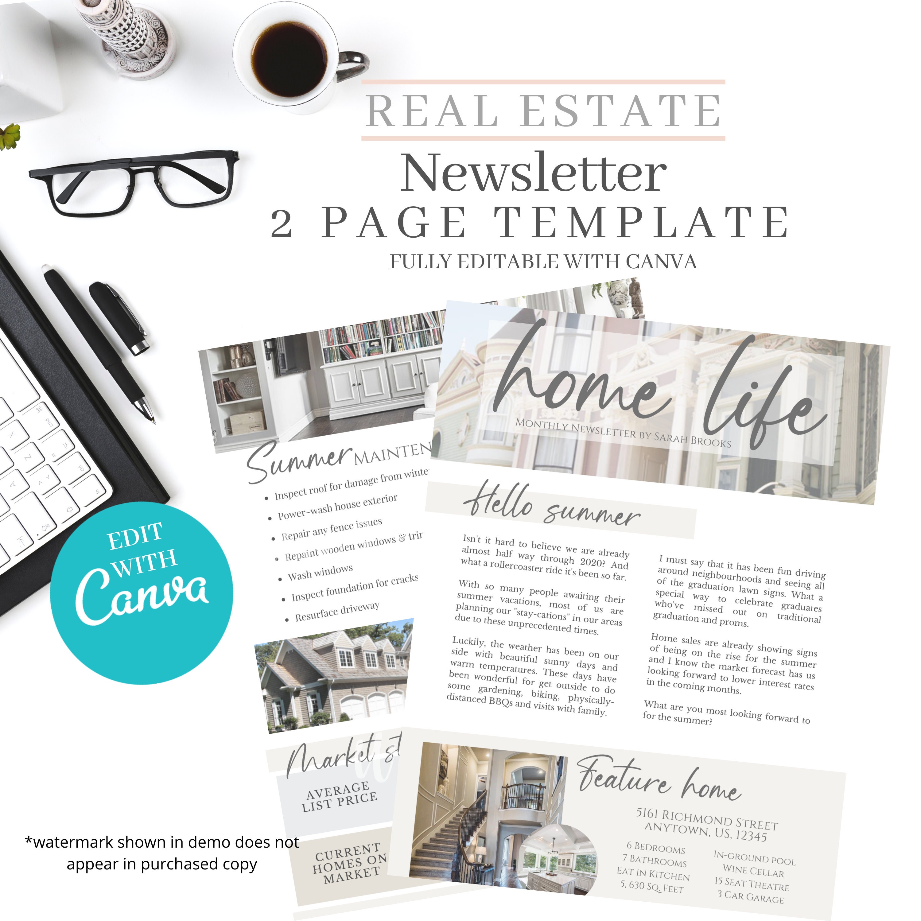 Realtor Newsletter, Newsletter, Real Estate Newsletter, Real Estate ...