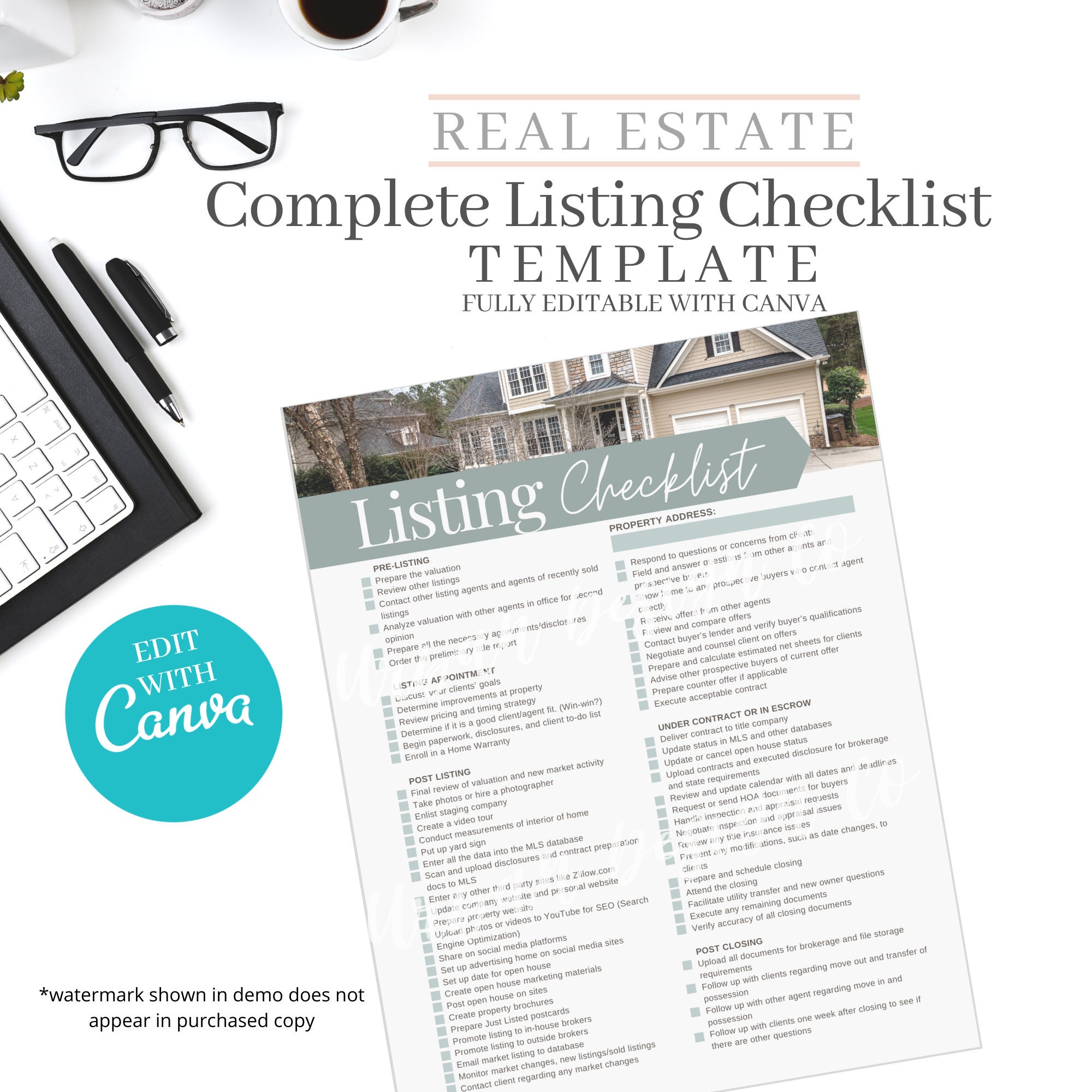 Listing Checklist, Real Estate Listing, Real Estate Checklist, Real ...