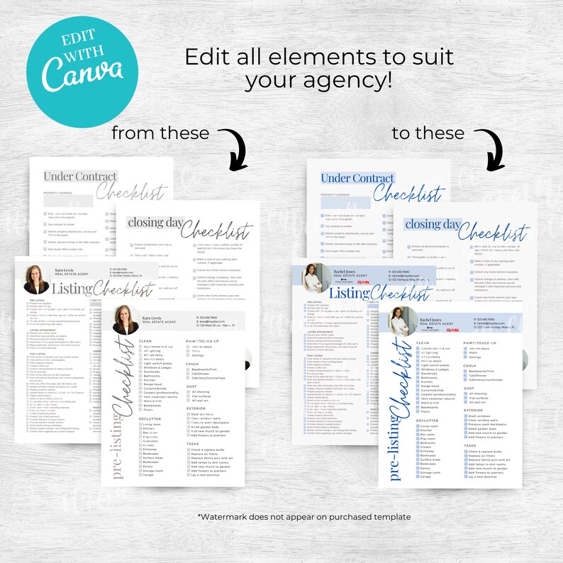 Under Contract, Closing Day, Pre-listing, Listing, Checklist, Checklist ...