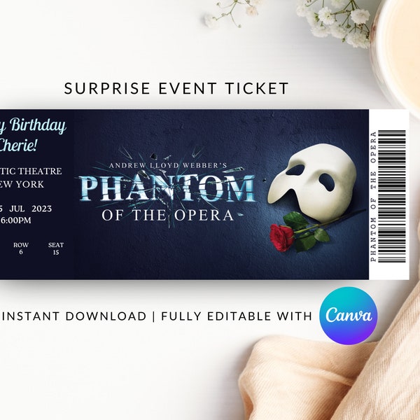 Printable Phantom of the Opera Printable - Etsy