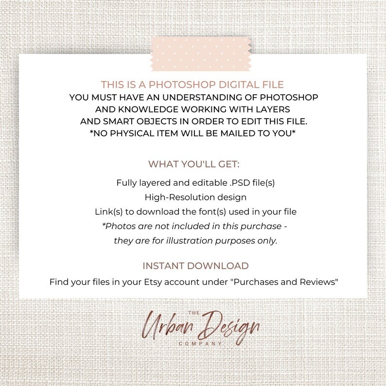 Photography Booking Form Template: Editable Marketing Board (photoshop ...