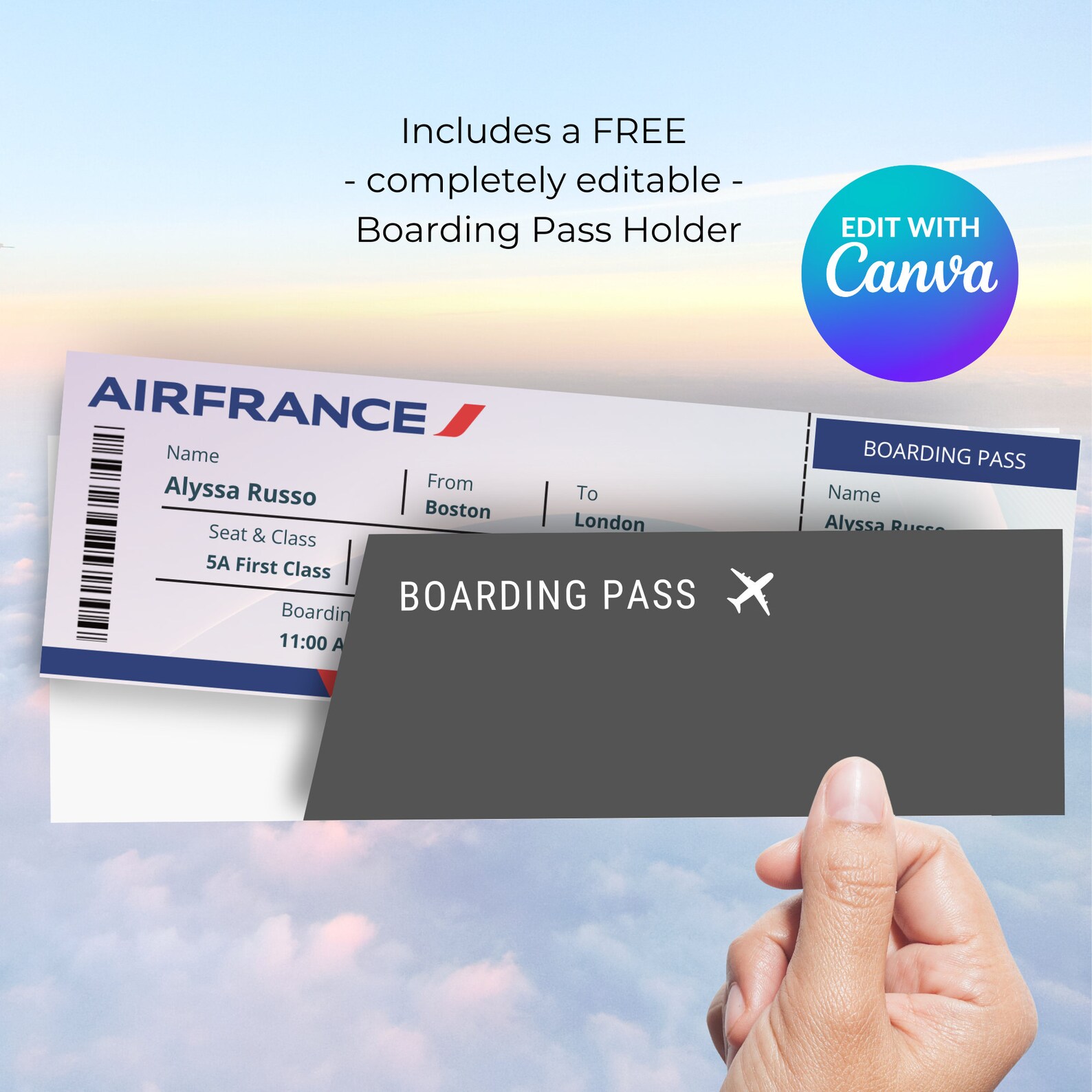 Boarding Pass, Plane Ticket, Airplane Ticket, Surprise Trip, Airplane ...