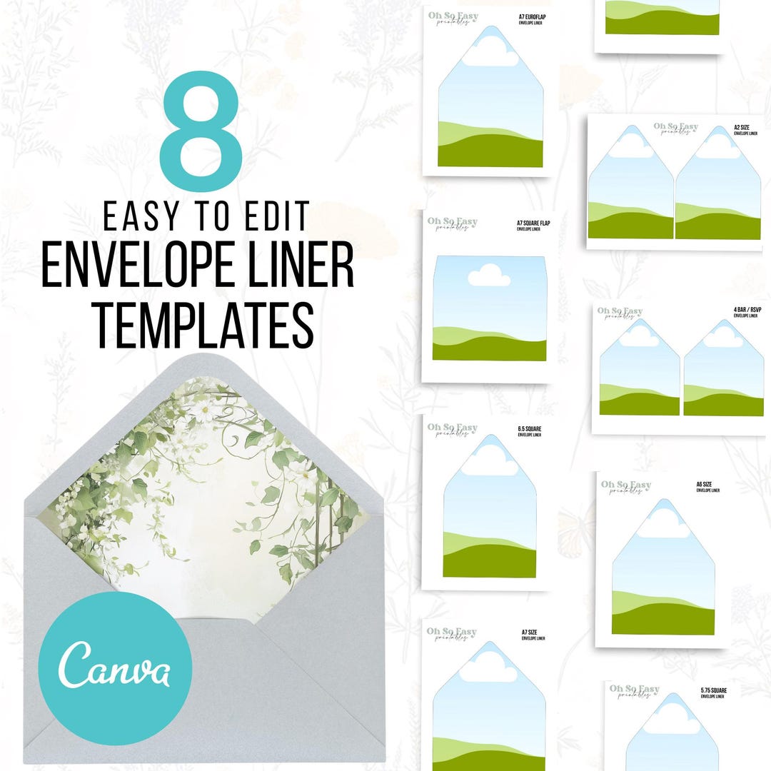 Envelope Liner Template: Instant Download - Etsy