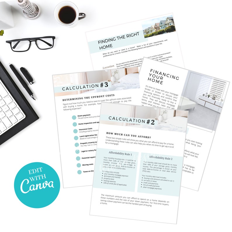 Real Estate Homebuying Guide: Canva Editable Template - Etsy
