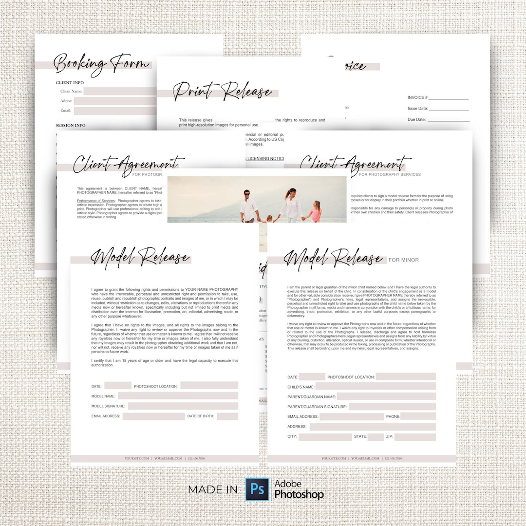 Photographer Template Bundle, Photography Bundle, Photography Marketing ...