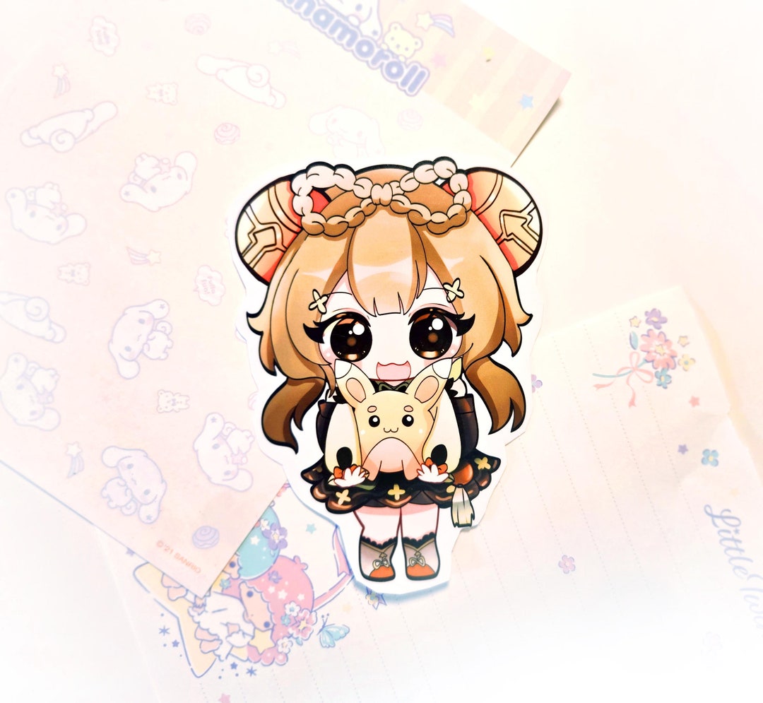 Yaoyao Yuegui Bunny Genshin Impact Sticker Decal Kawaii Gaming Cute ...