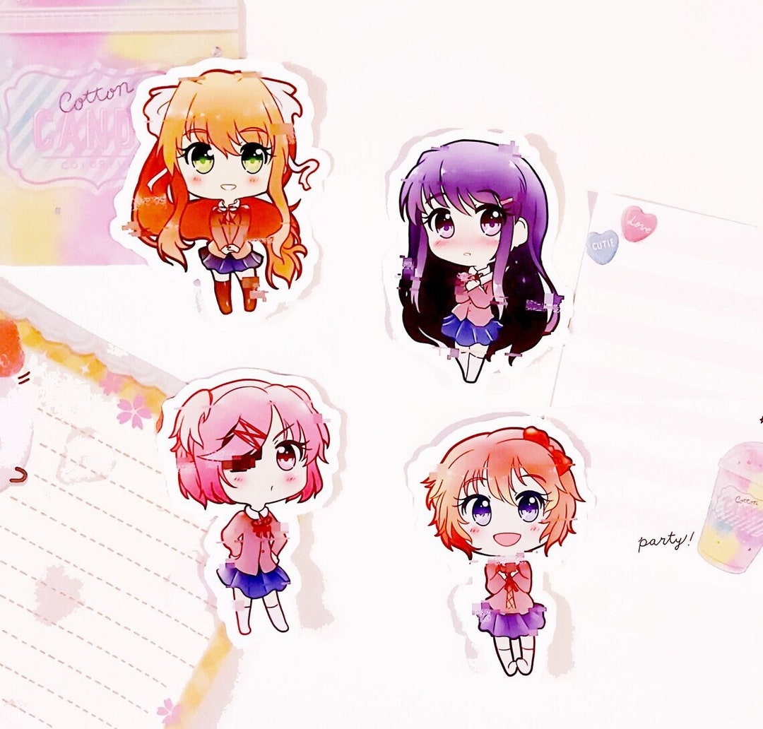 Doki Doki Literature Club Stickers Kawaii Stickers Decals Laptop Decals ...