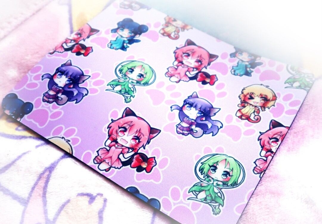 Kawaii Catgirl Magical Girl Neko Mousepad Mouse Mat Desk Mat Anime Girls Etsy
