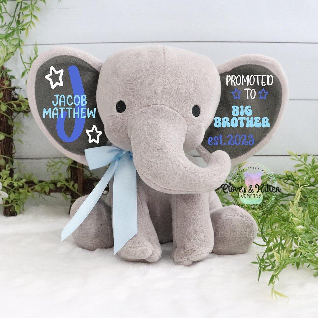 Big Brother Elephant, Promoted to Big Brother, Elephant Gift, New ...
