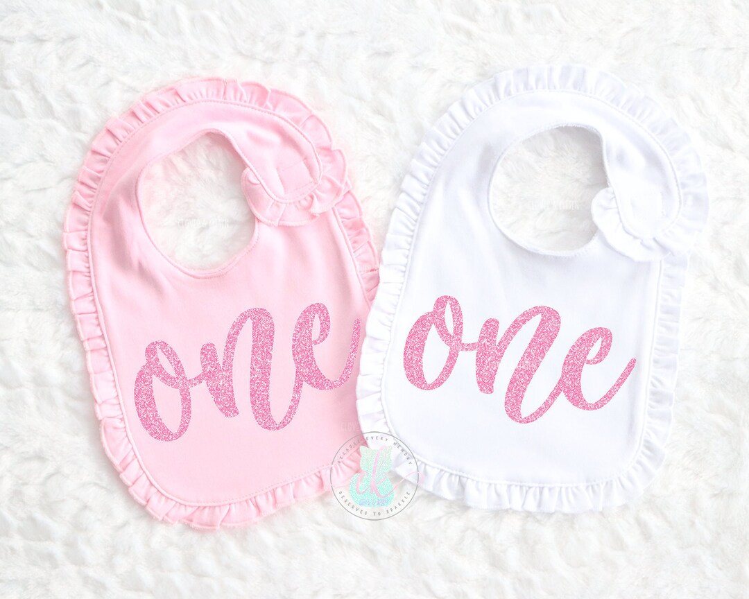 First Birthday Bib, Girls Birthday Bib, 1st Birthday Bib, Pink One ...