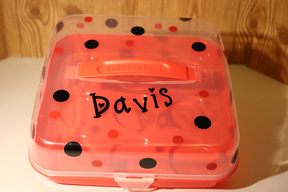 Cake & Cupcake Carriers Decorated and Personalized - Etsy