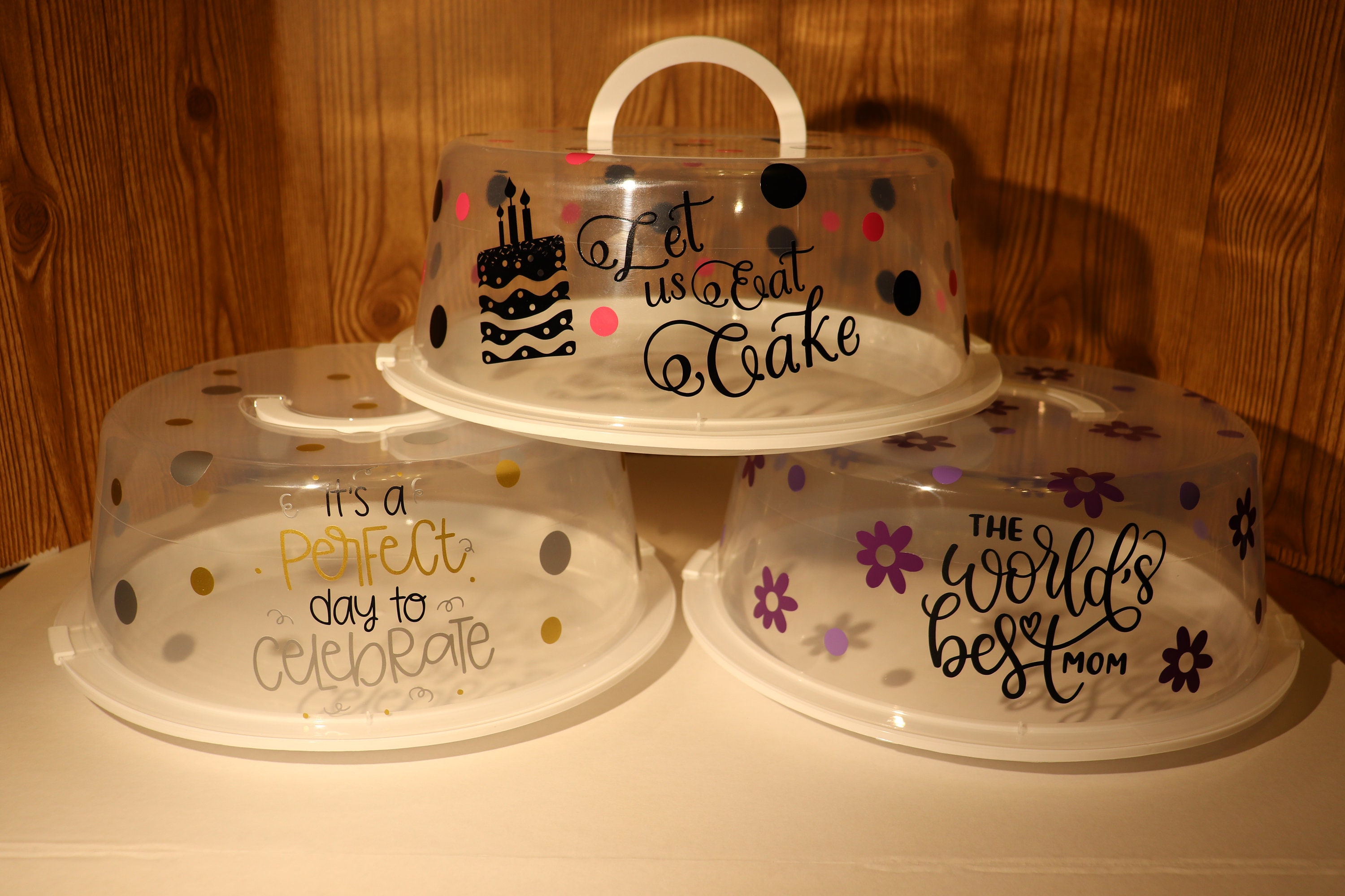 Cake & Cupcake Carriers Decorated and Personalized - Etsy