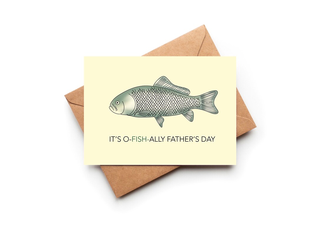 Fish Father’s Day Card | Fish Lover Card - Etsy