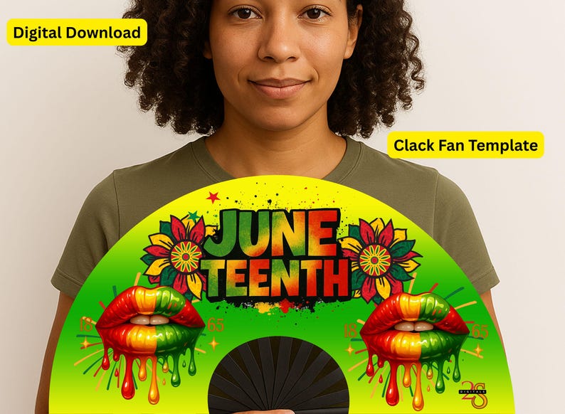 Juneteenth Clack Fan, Breaking Every Chain, 1865 Freedom Celebration ...