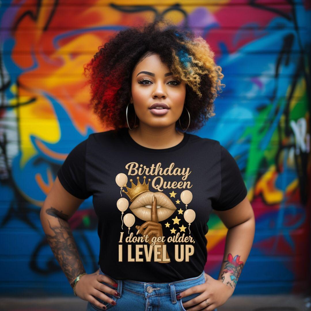 Birthday Queen PNG | Level up Design, Diva Celebration (DTF Design) - Etsy