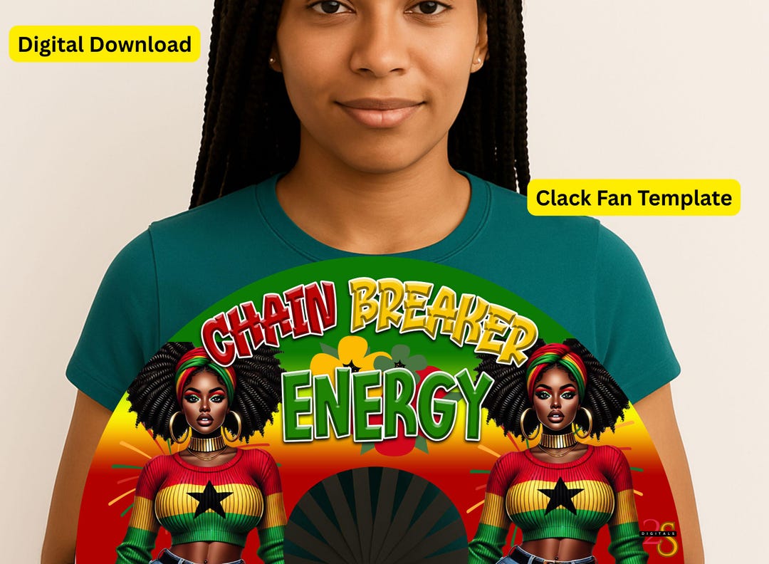 Juneteenth Clack Fan, Chain Breaker Energy, 1865 Freedom Celebration ...