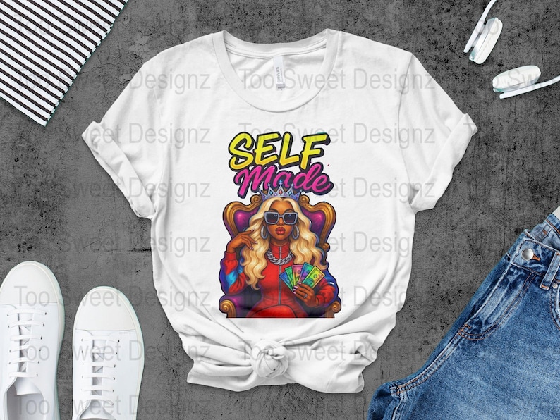 Self Made Black Woman Png | Sublimation Design | DTF Design | Melanin ...