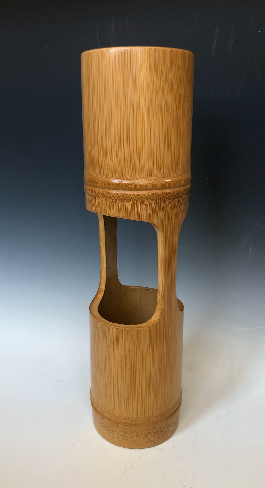 Ikebana Vase, Japanese Bamboo Cylinder for Nageire or Chabana Flower ...