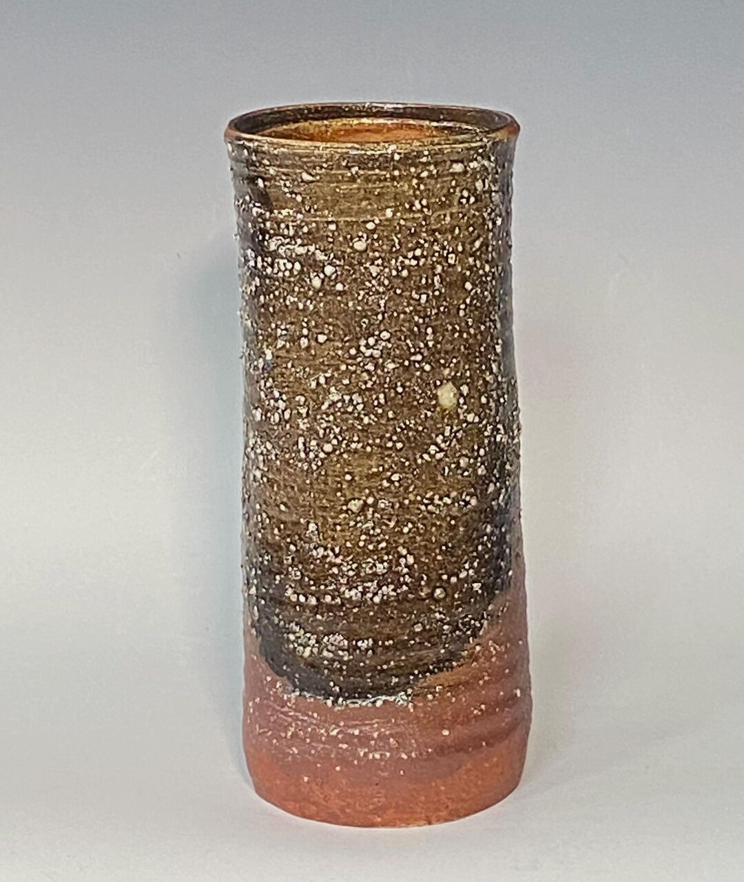 Ikebana Vase, Japanese Shigaraki Ceramic for Nageire Flower Arrangement ...