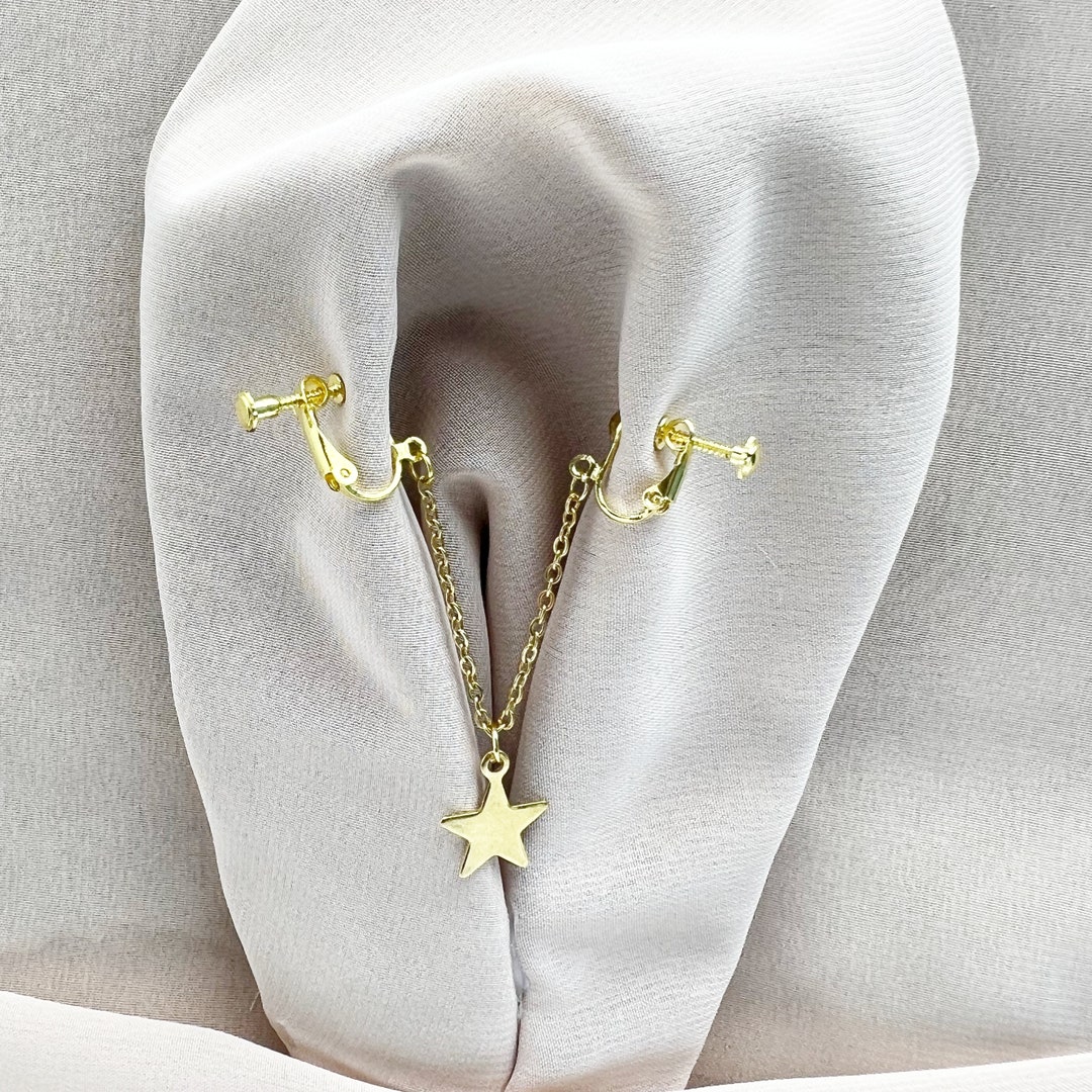 Intimate Jewelry Golden Star for Women Non Piercing Labia - Etsy