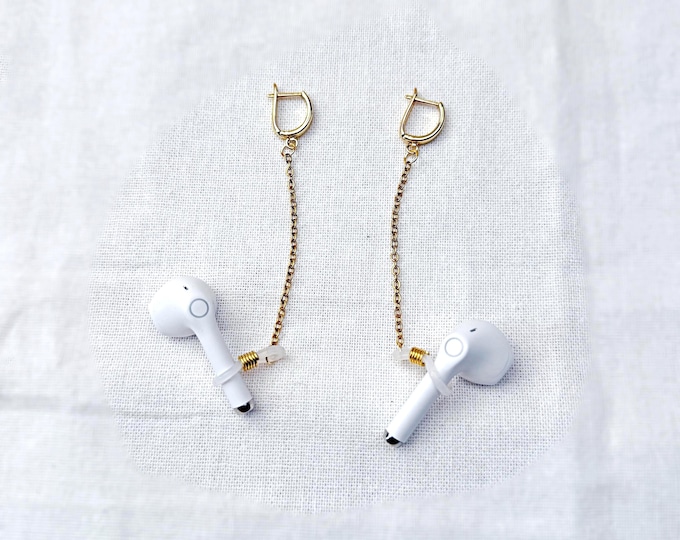 Headphone Holder Earrings, Silver Ear Cuffs, Earphone Holder, Anti Loss ...