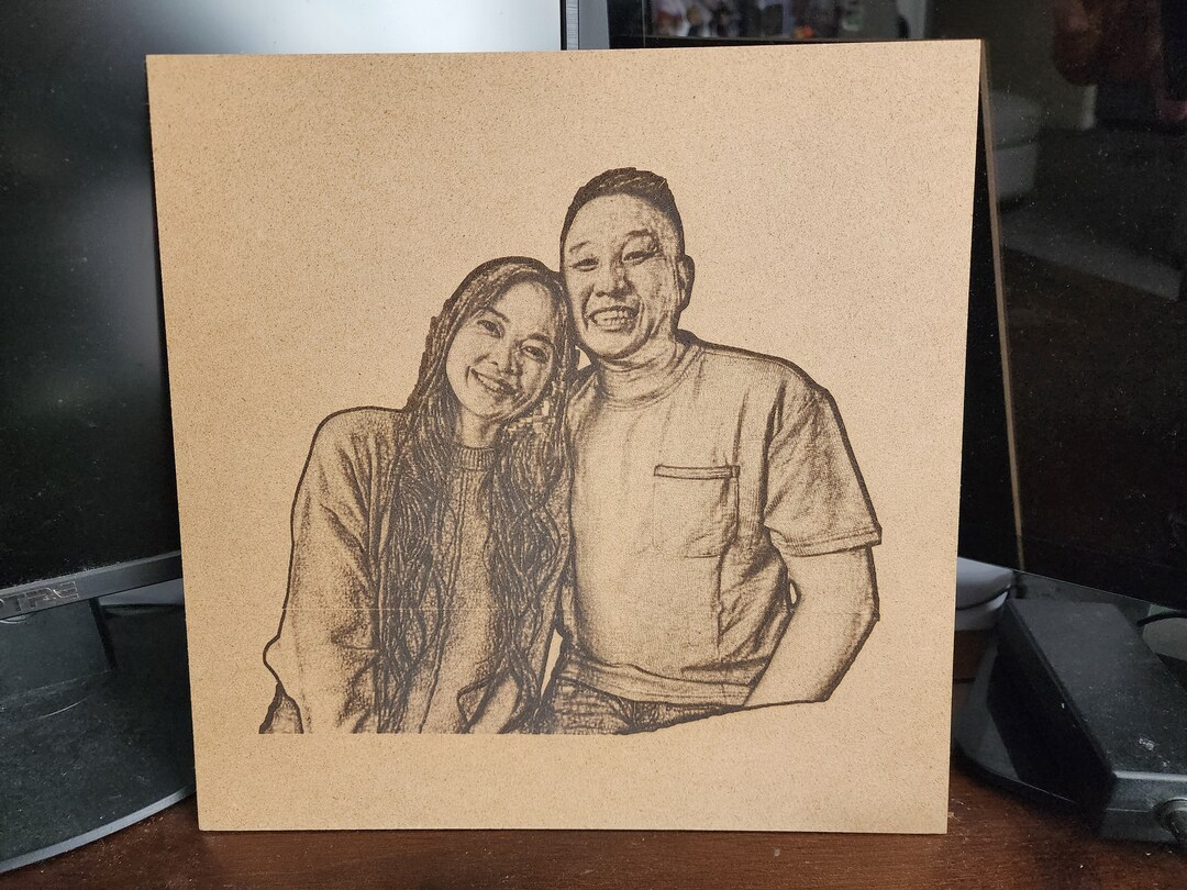 Laser Engrave Picture, No Background 12 X 12 Inches, Black and White - Etsy