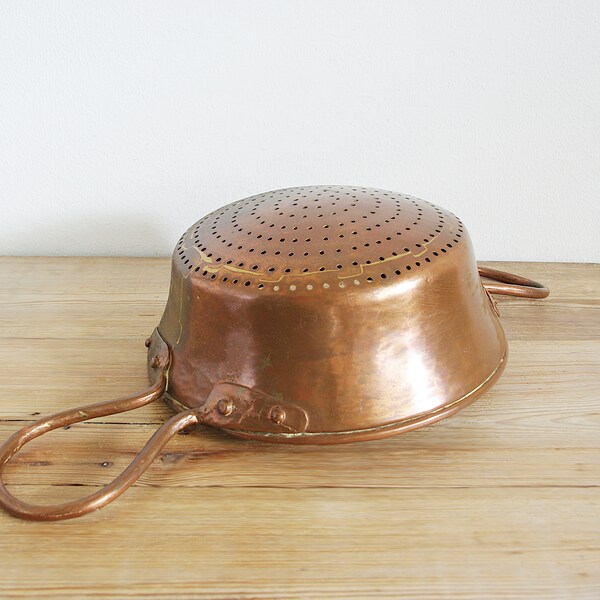 Copper Colander - Etsy