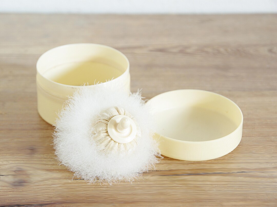 Vintage Antique Powder Puff With Swan Down in Celluloid Box, Bakelite ...