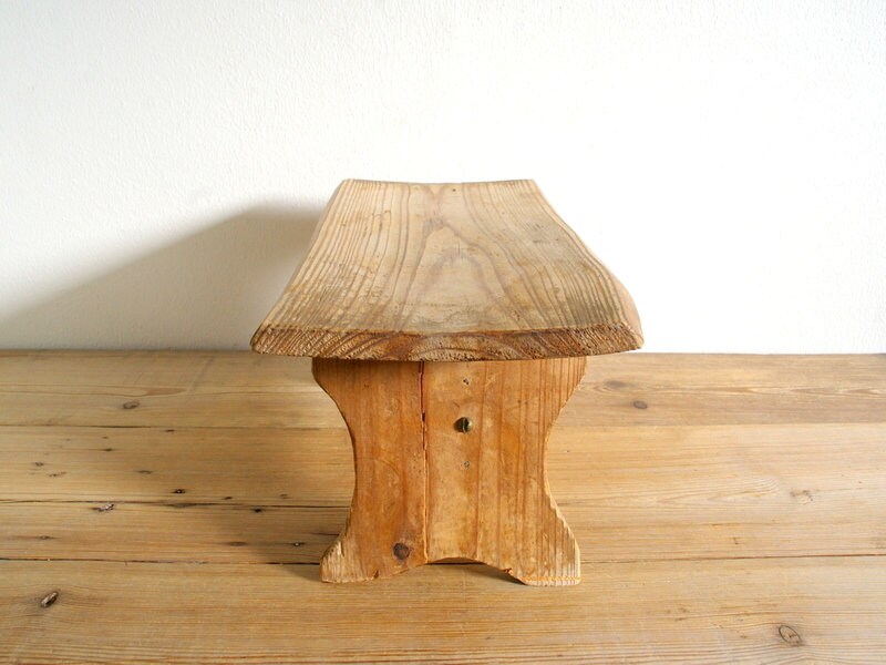 Vintage Wooden Step Stool Foot Stool Primitive Rustic Side | Etsy