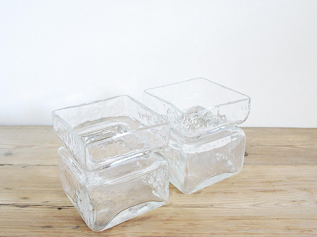 Vintage Pair of Pala Hyacinth Glass Vases Riihimäen Lasi, Hyasintti Vase Design Helena Tynell ...