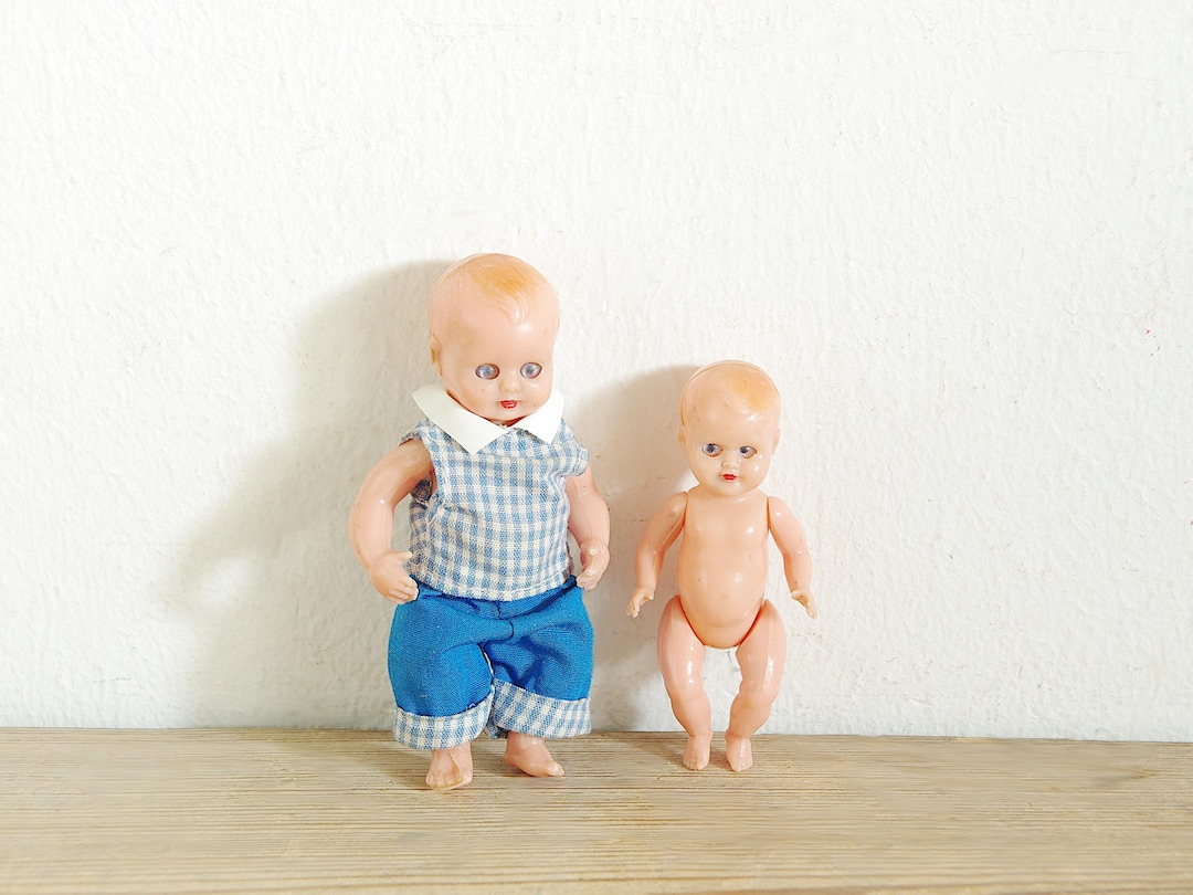 Vintage Small Querzola Celluloid Doll With Sleepy Eyes and Movable ...