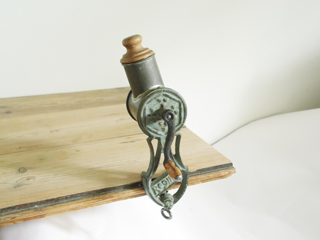 Vintage Almond Grinder in Blue Shabby Look, Swedish Nut Grinder for ...