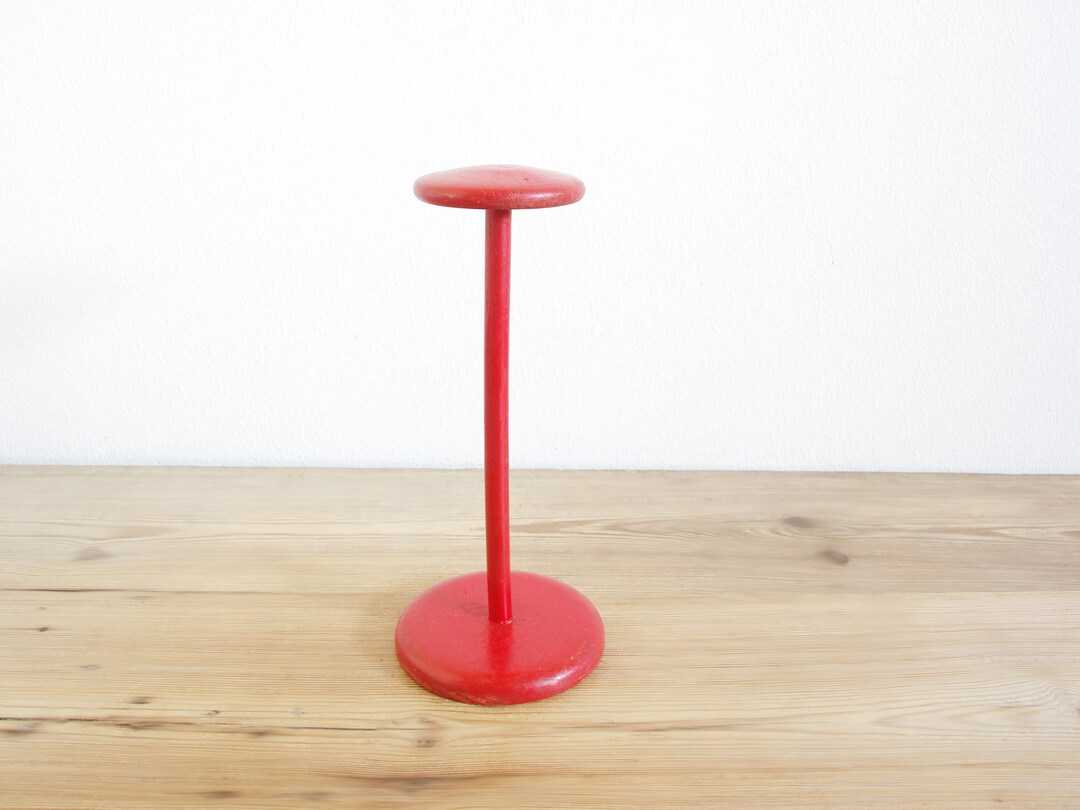 Vintage Millinery Hat Stand, Simple Old Millinery Supply, Wig Hair ...