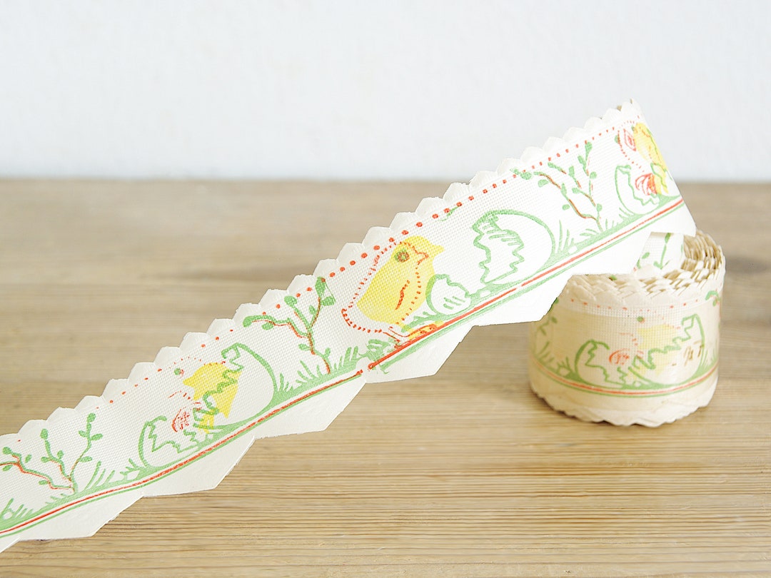 Vintage Shelf Edging Trim Paper Roll Easter, Kitchen Pantry Decor, New ...
