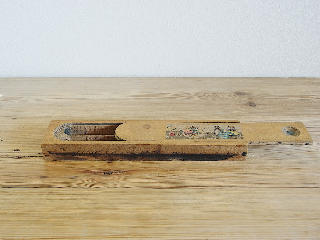 Vintage Antique Wooden Pencil Case, Old Pen Case, Storage Box ...