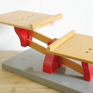 Vintage Wooden Toy Grocery Store Scale Painted in Gray and Red, Toy for ...