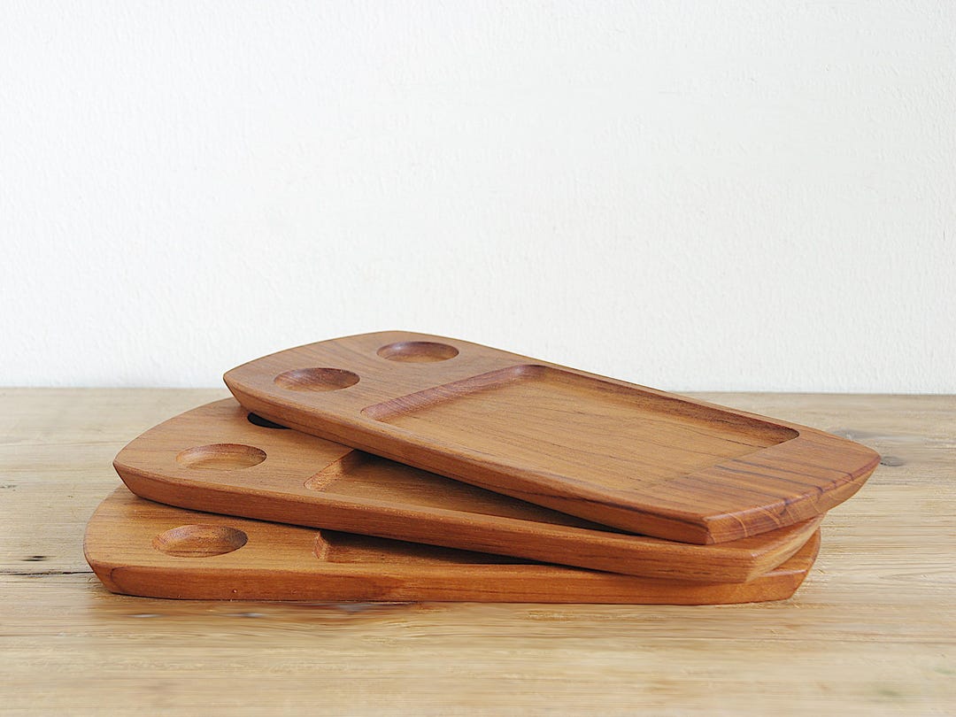 Vintage Small Teak Tray in Mid Century Modern Design, Danish Wood Mini ...