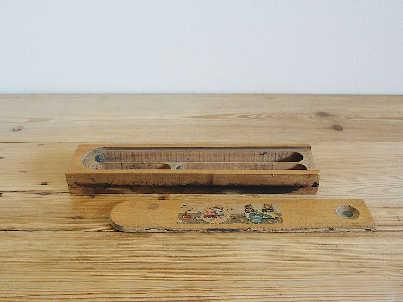 Vintage Antique Wooden Pencil Case Old Pen Case Storage Box - Etsy